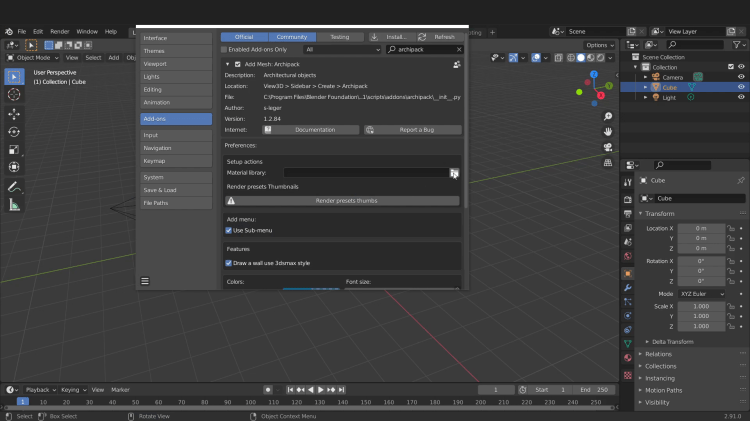 The Archipack add-on in Blender – Discover Learn Create